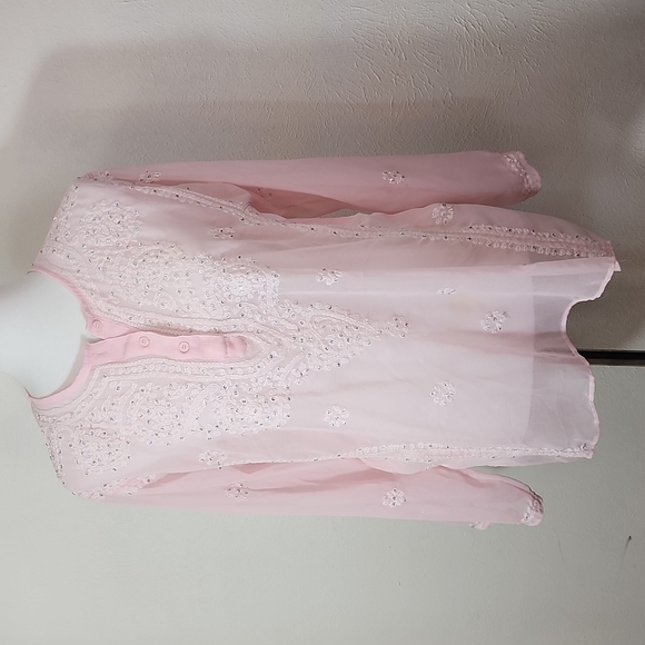 Diva Jr. | Tops | Diva Jr Sheer Embellished Sequined Long Sleeve Sheer ...